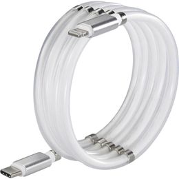 Renkforce - USB-Kabel usb 2.0 usb-c® Stecker, Apple Lightning Stecker 1.00 m Weiß TO-6886779