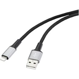 Renkforce USB, Apple Lightning Anschlusskabel [1x USB 2.0 Stecker A - 1x Apple Lightning-Stecker] 1.