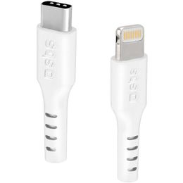 PCE Sbs mobile usb-c® Kabel Apple Lightning Stecker, usb-c® Stecker 1 m Weiß beidseitig verwendbarer St