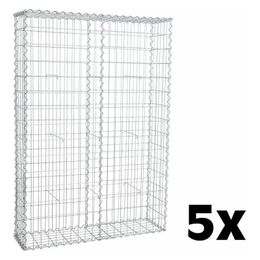 EstexoH&G Gabione Steinkorb Steingabione 5x 150x100x30cm Drahtkorb Mauer Sichtschutz Zaun