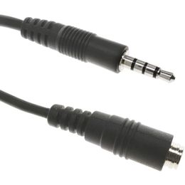 Audio Kabel Headset und Mikrofon Minibuchse 4 polig 3.5mm Typ männlich zu weiblich 1m - BeMatik