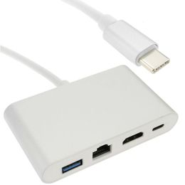 BeMatik - usb 3.1 Typ c Konverter zu hdmi und Ethernet RJ45 und usb-a und usb-c