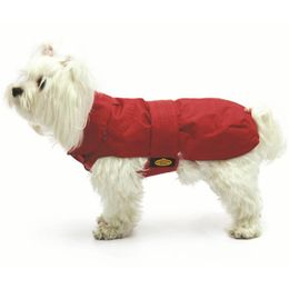 Fashion Dog - Hundemantel mit Kunstpelz-Futter - Rot - 47 cm