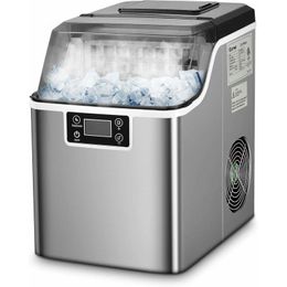 Goplus - Eiswürfelmaschine, Eiswürfelbereiter, Ice Maker, Produktionszeit 15-20 min, 18 kg/24 h, Timer bis 24 h, 3,2 l Wassertank, mit LCD-Display,