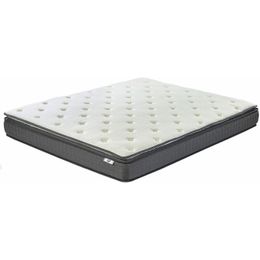 Beliani Doppelter Schaum Memory Foam Matratze 140 x 200 cm Bambusbezug Viskoelastisch Hard Härtegrad Schlafzimmer