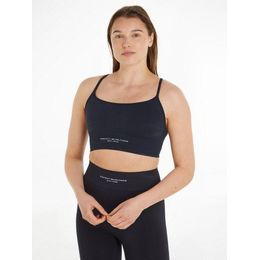 Tommy Hilfiger Sport Sport-Bustier MINI CORP LOW INT SEAMLESS BRA mit Trägern für leichten Halt, blau