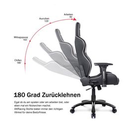 AKRacing Gaming-Stuhl AKRacing Core LX Plus AK-LXPLUS-WT hochwertiges Kunstleder, schwarz|weiß