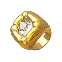 Swarovski Fingerring Dulcis Cocktail Ring, Cushion-Schliff, 5624369, 5624371, mit Swarovski® Kristall, gelb|goldfarben|weiß