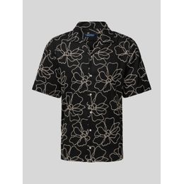 McNeal Regular Fit Leinenhemd mit Motiv-Stitching