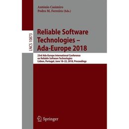 Springer International Publishing Reliable Software Technologies - Ada-Europe 2018, Kartoniert (TB)