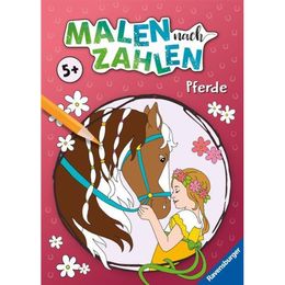 RAVENSBURGER VERLAG Malen nach Zahlen ab 5: Pferde, Kartoniert (TB)