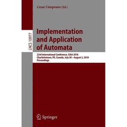Springer Implementation and Application of Automata, Kartoniert (TB)