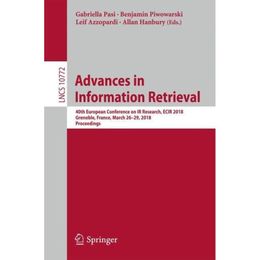 Springer Advances in Information Retrieval, Kartoniert (TB)