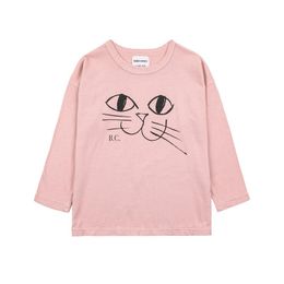 Bobo Choses - Langarm-Shirt SMILING CAT in rosa, Gr.140/146