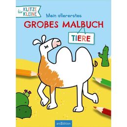 Ars Edition Mein allererstes großes Malbuch - Tiere, Kartoniert (TB)