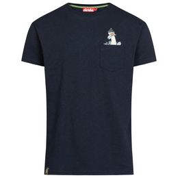 Derbe - S/S Langer Hals - T-Shirt Gr XL blau