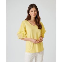 Pfeffinger Shirt mit Chiffonärmeln und Cut-Outs