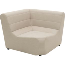 DOMO collection Sofa-Eckelement Soleil, pflegeleichter und wetterfester Bezug, Outdoor, besonderes Design und Formgebung, individuell erweiterbar, beige