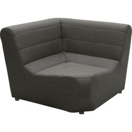 DOMO collection Sofa-Eckelement Soleil, pflegeleichter und wetterfester Bezug, Outdoor, besonderes Design und Formgebung, individuell erweiterbar, grau