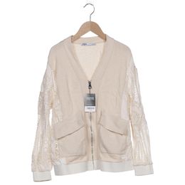 Zara Damen Strickjacke, beige, Gr. 36