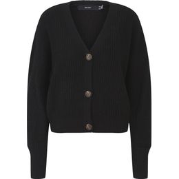 Véro Moda VERO MODA® Strickjacke, V-Ausschnitt, Knopfleiste, für Damen, schwarz, L