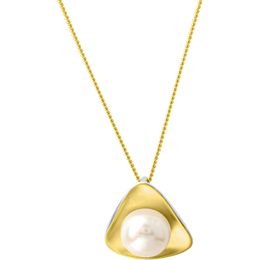 VANDENBERG Damen Kette mit Anhänger, 925er Silber Süßwasserzuchtperle, bicolor