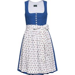 Luis Steindl Midi-Dirndl Blau/Wei&szlig; (Gr&ouml;&szlig;e: 46)