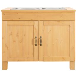 Home Affaire Spülenschrank Alby Breite 100 cm, 1 Fach, beige