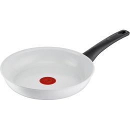 Tefal Bratpfanne Ceramic Control, Aluminium, Sichere Keramikversiegelung, Thermo-Signal, alle Herdarten,Induktion, weiß