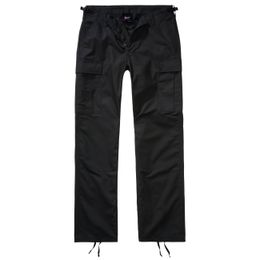Cargohose Brandit "Damen Ladies BDU Ripstop Trouser" Gr. 27, Normalgrößen, schwarz (black) Damen Hosen Cargohosen