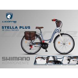 Licorne Bike Stella Plus Premium City Bike in Zoll Aluminium Fahrrad f&uuml;r M&auml;dchen, Jungen, Herren und Damen - 21 Gang-Schaltung - Hollandfahrrad Gr&ouml;&szlig;e:26 Zoll;Farbe:Gold