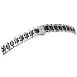 Engelhardt Uhrenarmband MB0024 Edelstahl Uhrenarmband silber/schwarz 14