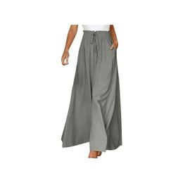 ZWY Bundfaltenhose Hosen Damen Sommerhose mit hoher Taille und elastischem
