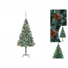 vidaXL Künstlicher Weihnachtsbaum Künstlicher Weihnachtsbaum mit LEDs Kugeln Zapfen 180 cm