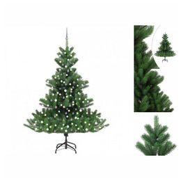 vidaXL Künstlicher Weihnachtsbaum Künstlicher Weihnachtsbaum Nordmann LED Kugeln Grün 240 cm