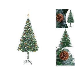 vidaXL Künstlicher Weihnachtsbaum Künstlicher Weihnachtsbaum mit LEDs Kugeln Zapfen 180 cm