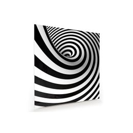 Primedeco Glasbild Wandbild Quadratisch Abstrakter Twister mit Aufhängung
