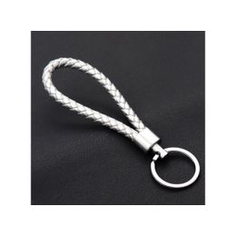 EBUY Schlüsselanhänger Schlüsselanhänger aus geflochtenem Leder mit Metallring (1-tlg)