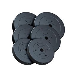 ScSPORTS® Hantelscheiben Set Ø 30mm Kunststoff Zement Gewichtsscheiben Gewichte