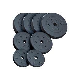 ScSPORTS® Hantelscheiben Set Ø 30mm Kunststoff Zement Gewichtsscheiben Gewichte