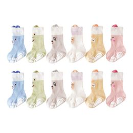 Bizaical Socken 6 Paar Baby Socken Baumwolle rutschfeste socken für Baby Geschenke (6-Paar)