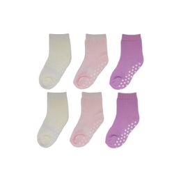 Yalion Langsocken Weiche Kinder Baumwoll Socken Babysocken (6-Paar) mit Halbplüsch Rutschfest und warm