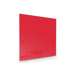Primedeco Glasbild Wandbild Quadratisch Pink-Roter Hintergrund mit Aufhängung