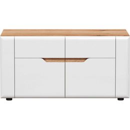 Inosign Sitzbank Marlon (Packung, 1-St), Maße (B/H/T in cm): (91/47/38) - Farbe Weiß Hochglanz und Eiche, weiß