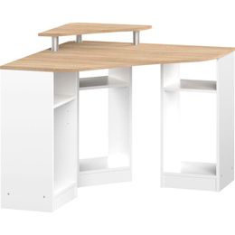 Schreibtisch TemaHome "Corner" Tische Gr. B/H/T: 94 cm x 81,8 cm x 94 cm, weiß (eichefarben, weiß, eichefarbig) Schreibtische