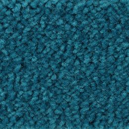 Bodenmeister Teppichboden "Veloursteppich Pegasus" Teppiche Gr. B/L: 350 cm x 500 cm, 10 mm, 1 St., blau (blau türkis) Teppichboden