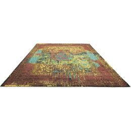 Teppich morgenland "VINTAGE MANHATTAN" Teppiche Gr. B/L: 150 cm x 200 cm, 6 mm, 1 St., goldfarben Esszimmerteppiche