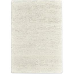 Wollteppich Home Affaire "Zarif" Teppiche Gr. B/L: 60 cm x 90 cm, 32 mm, 1 St., weiß (natur beige) Schurwollteppiche
