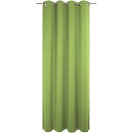 Vorhang WIRTH "Trondheim B" Gardinen Gr. 365 cm, Ösen, 132 cm, grün (apfelgrün) Ösen