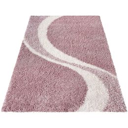 Hochflor-Teppich my home "Fantasy" Teppiche Gr. B/L: 200 cm x 290 cm, 30 mm, 1 St., rosa (altrosa) Esszimmerteppiche